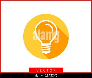 Light bulb icon vector. Llightbulb idea logo concept. Set lamps electricity icons web design ...