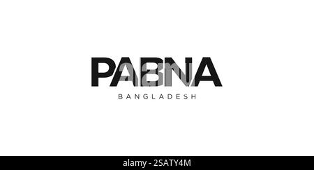 Pabna in the Bangladesh emblem for print and web. Design features geometric style, vector ...