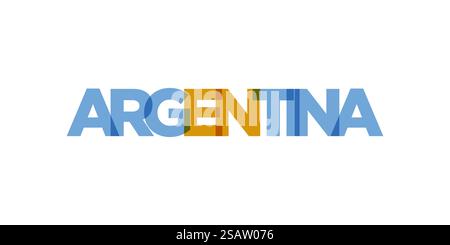 Argentina emblem for print and web. Design features geometric style ...