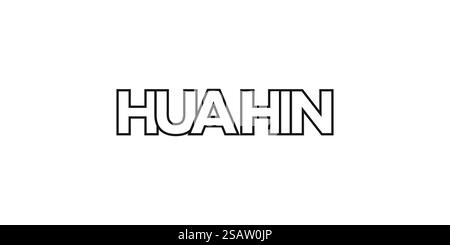 Hua Hin in the Thailand emblem for print and web. Design features ...