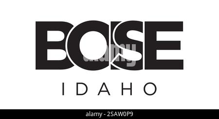 Idaho, USA typography slogan design. America logo with graphic city ...