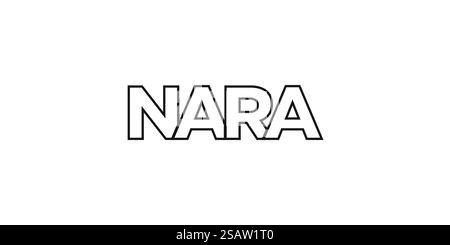 Nara in the Japan emblem for print and web. Design features geometric ...