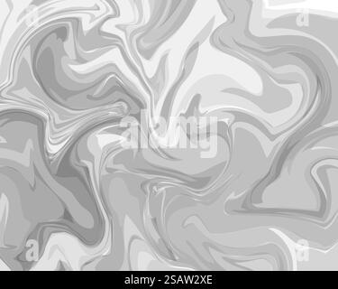 Geometric abstract background template with fluid waves in blurred ...