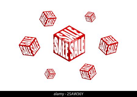 Cube Banner Template for Holiday Sale Event. Thirty-five Percent off ...