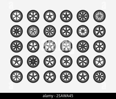 car wheel isolated icon Stock Vector Image & Art - Alamy