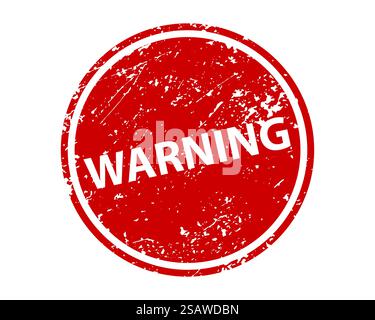Warning stamp symbol, label sticker sign button, text banner vector ...