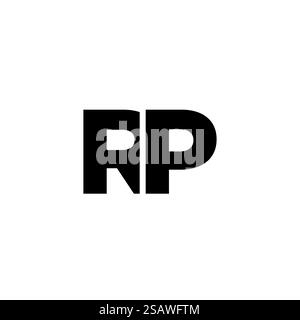 Initial RP logo template with modern frame. Minimalist RP letter logo ...