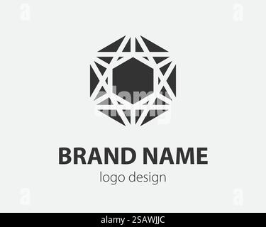 Hexagon, polygon geometric symbol simple logo vector Stock Vector Image ...