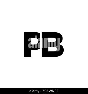 Trendy letter P and B, PB logo design template. Minimal monogram ...
