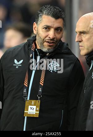 Rangers assistant manager Issame Charai and manager Philippe Clement ...