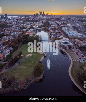 Perth, Australia City Skyline Drone Shot Stock Photo - Alamy
