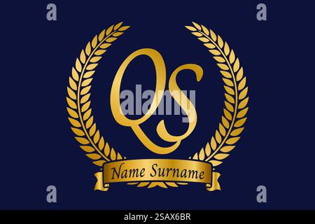 Initial letter QS logo design with modern business typography vector ...