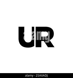 Trendy letter U and R, UR logo design template. Minimal monogram ...