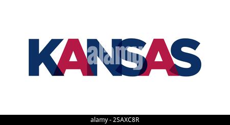 Kansas, USA typography slogan design. America logo with graphic city ...