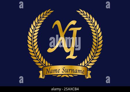 Initial XI letter Logo Design vector Template. Abstract Circle Letter ...