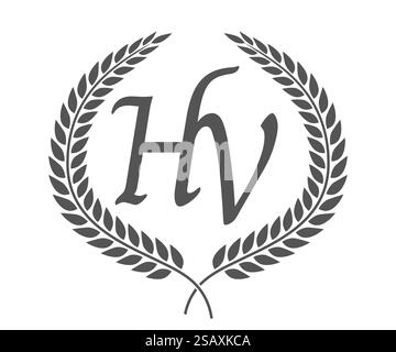 Initial HV logo design ideas with simple dumbbell and kettlebell icon ...