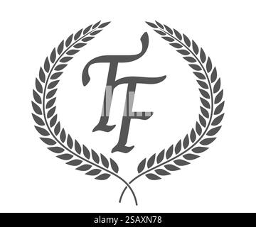 Initial TF letter Logo Design vector Template. Abstract Script Letter ...
