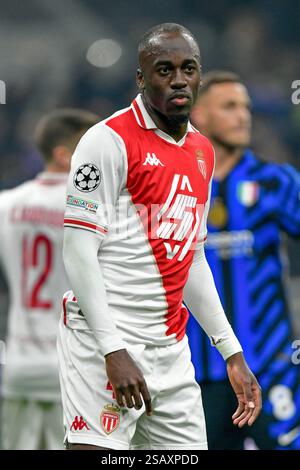 Jordan Teze of Monaco during the UEFA Champions League 2025/26 League ...