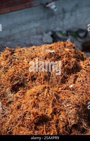 Mezcal is fermented and distilled in copper still tanks in artisanal ...