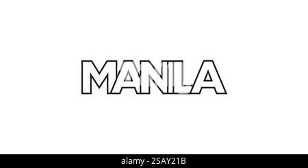 Manila in the Philippines emblem for print and web. Design features ...