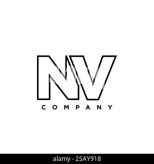 Initial Letter NV Logo Design Vector Template. Creative Abstract NV ...
