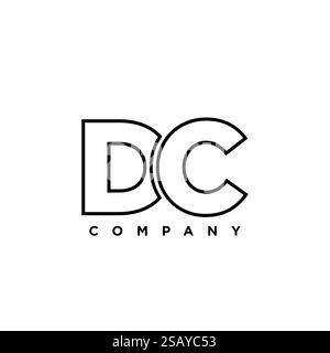 DC letter logo template vector design with abstract clover. Vector illustration EPS.8 EPS.10 ...