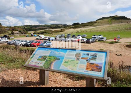 Seatown Car Park & Ridge Cliff Beyond, Jurassic Coast, Dorset, England ...