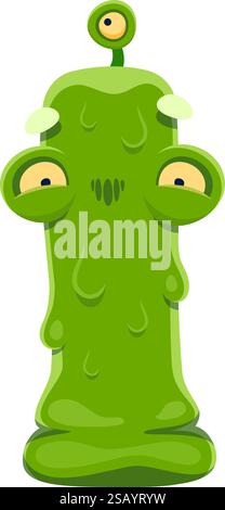 Halloween font letter I crazy monster character. Silly fantasy creature font symbol, spooky ...