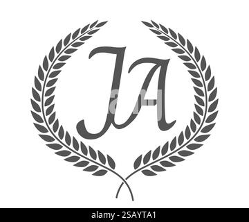 J A, JA Initial Letter Logo design vector template, Graphic Alphabet ...
