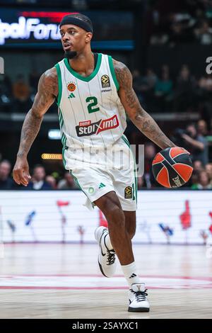 2 Lorenzo Brown of Panathinaikos AKTOR Athens plays during the ...