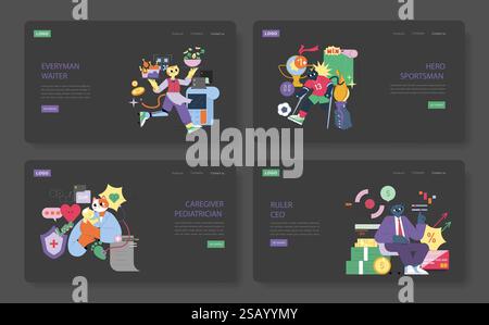 12 Archetypes concept. Representation of 12 archetypes through engaging ...