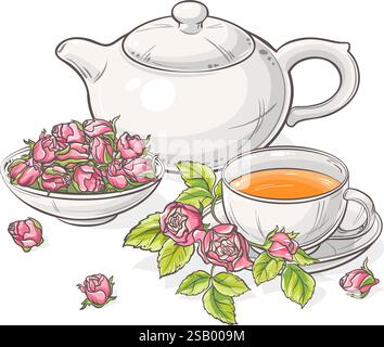 white or tea rose flowers. Detailed closeup For cosmetics, store, spa ...