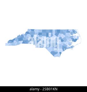 North Carolina, state of USA - solid black outline map of country area ...