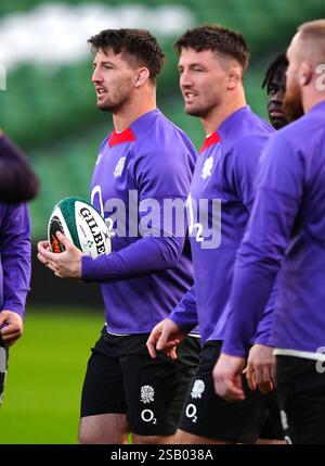 England's Tom Curry during a captain's run at Principality Stadium ...