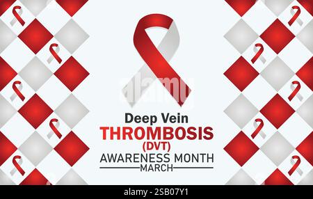 Deep Vein Thrombosis (DVT) Awareness Month. March. Vector illustration ...