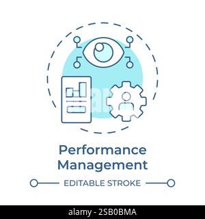 Performance management soft blue concept icon Stock Vector Image & Art ...