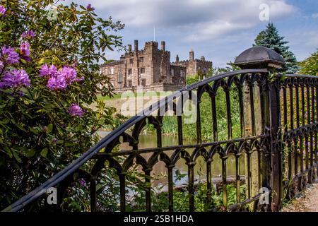 FOR SALE: Exterior view of Ripley Castle from a bridge in its extensive ...