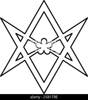 Thelema Unicursal Hexagonal symbol Unprocessing hexagram Telemma sacred ...