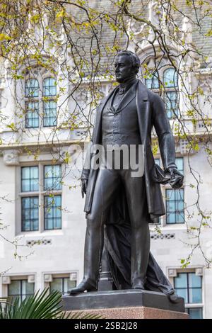 Statue of Sir Robert Peel,former British Prime Minister and founder of ...