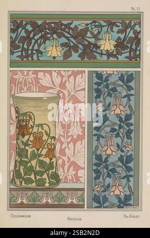 A detailed decorative panel featuring intricate floral and geometric ...