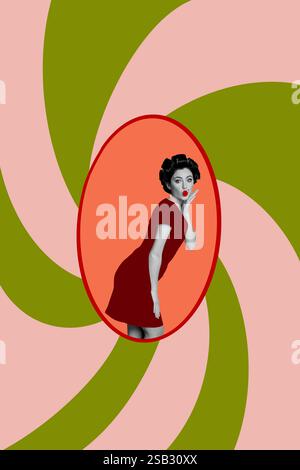 Photo of pretty flirty lady wear long sleeve showing tongue holding ...