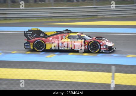 Race winning AF Corse entered Ferrari F499P Hypercar of Robert Kubica ...