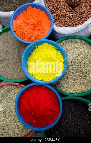 Turmeric kumkum and other pooja puja things in a shop infront of ...