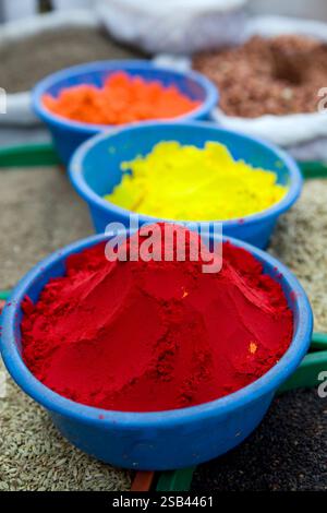 Turmeric kumkum and other pooja puja things in a shop infront of ...