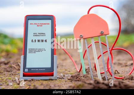 Soil thermal conductivity soil test. Determines soil's ability to ...
