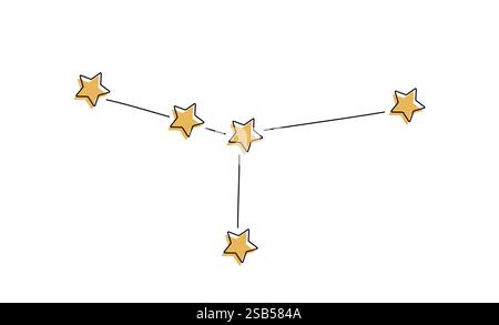 Cancer constellation map. Vector illustration. Vector illustration ...