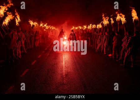 Up Helly Aa 2025 fire festival in Lerwick on the Shetland Isles held on ...