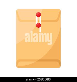 A flat paper container used to enclose letters or documents for mailing ...