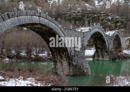 The 3- arched stone bridge known as "Kalogeriko" or "Plakidas" bridge ...