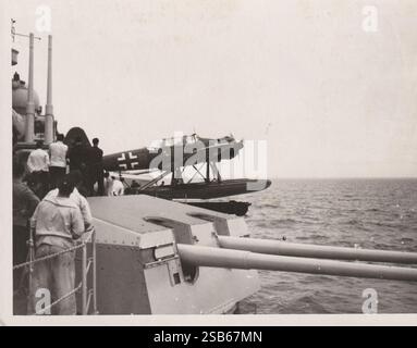 Vintage WWII German Kriegsmarine Floatplane on Battleship Tirpitz ...